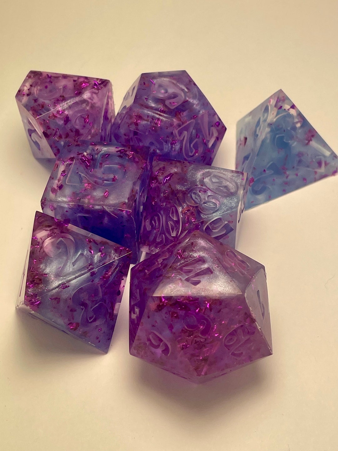 Exploding Nebula Chonk Set 7 Pc Oversized Polyhedral Dice for Tabletop ...