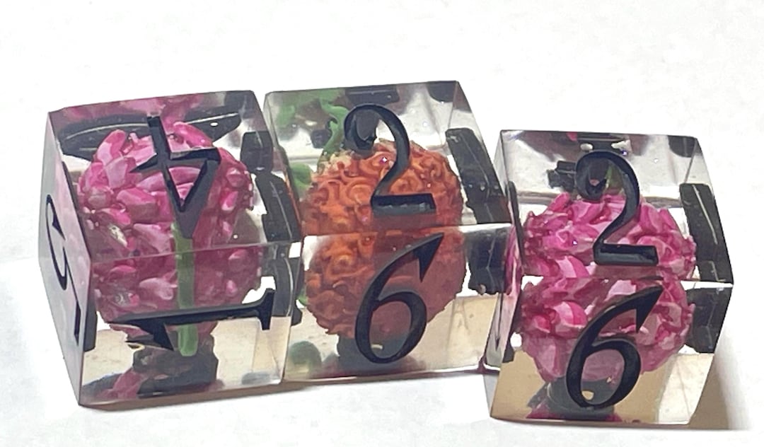 Handmade Fruit-inspired D6 and D20 Dice Sets - Etsy