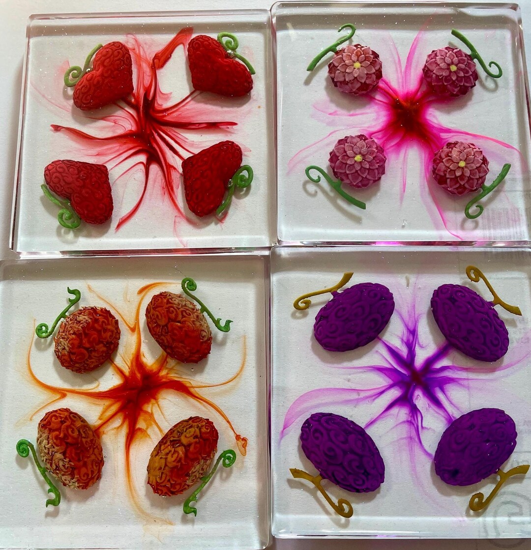 Prototype ONE PIECE Inspired Devil Fruit Coasters - Etsy