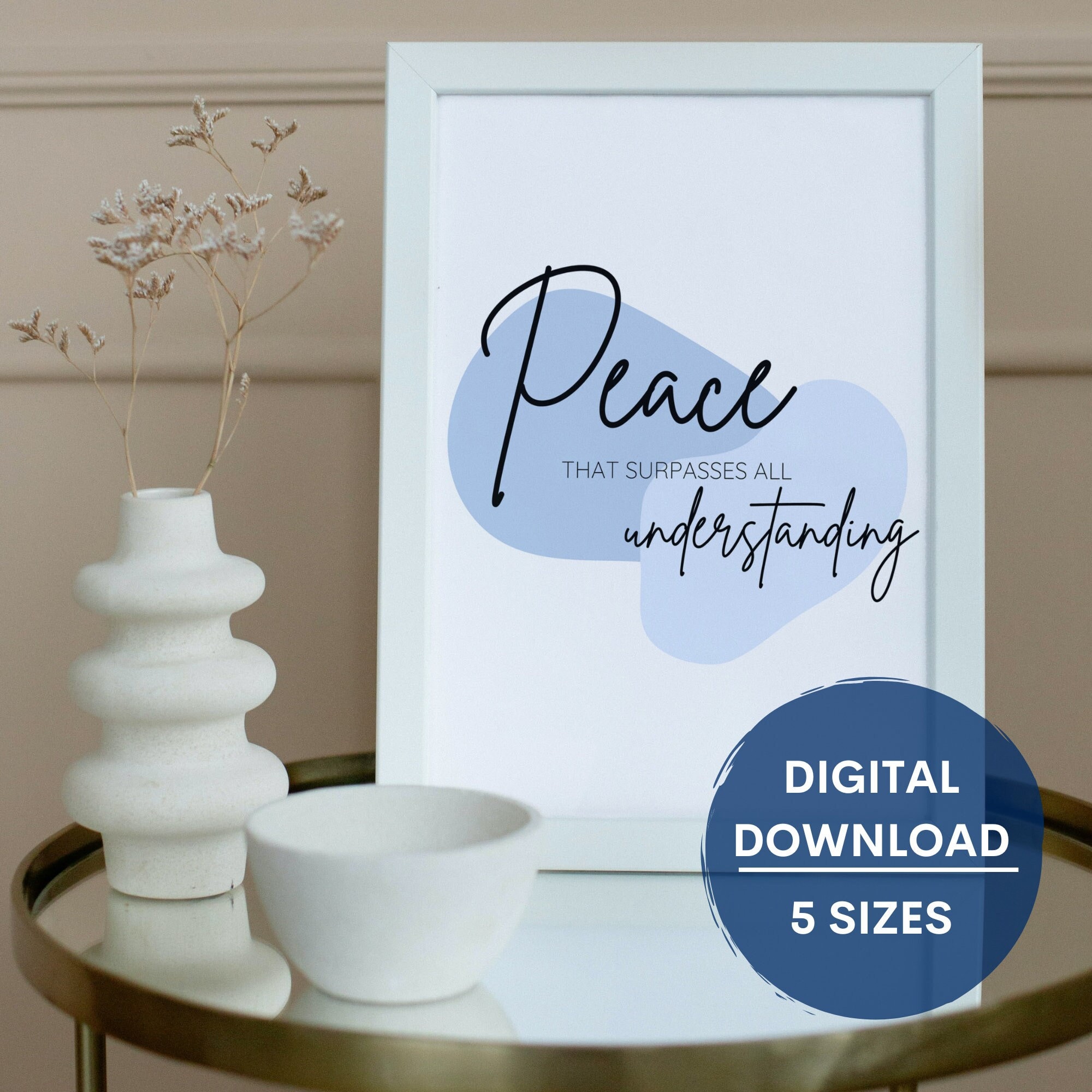 Peace That Surpasses Understanding Printable Wall Art Philippians 4:7 ...