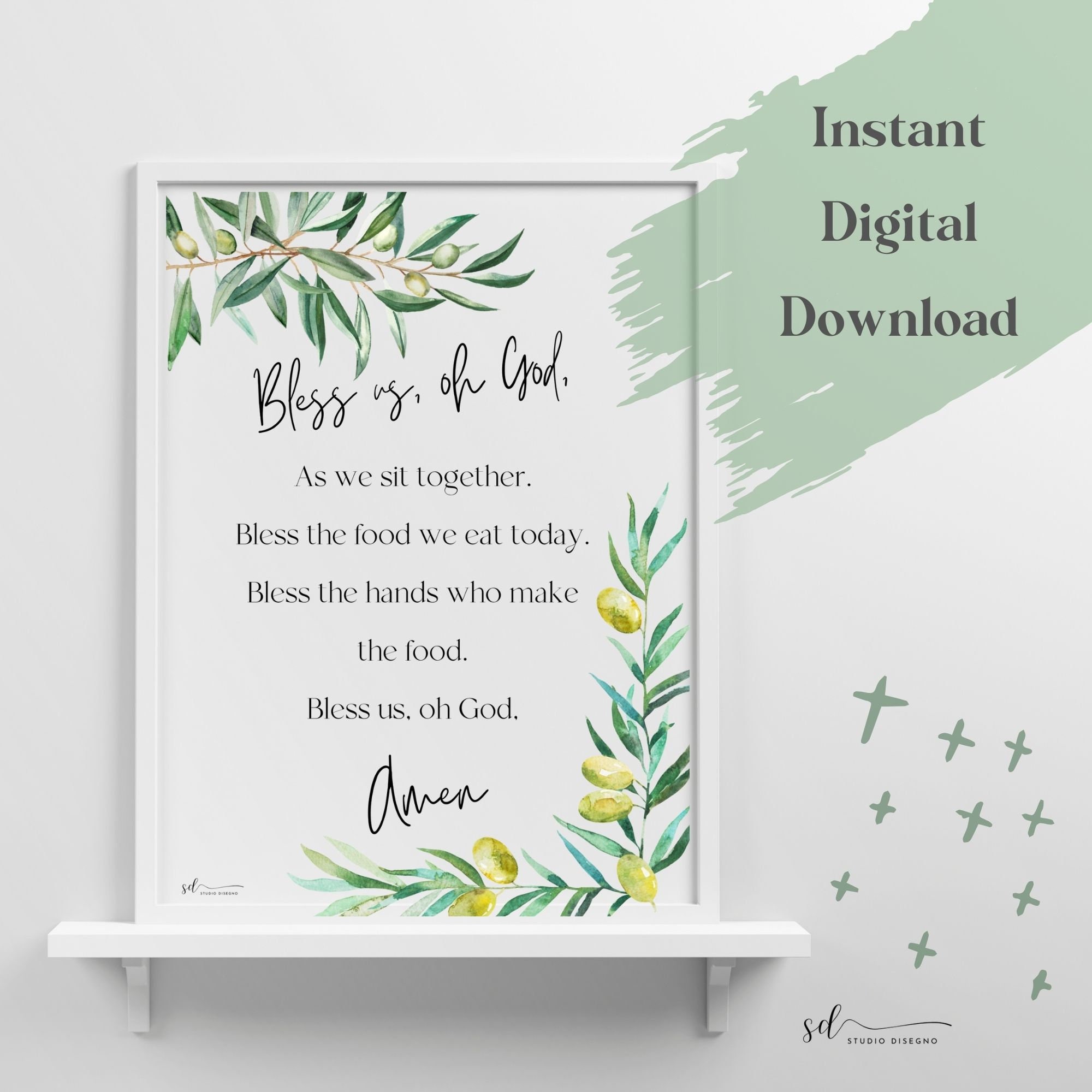 Bless Us, Grace Before Meals, Catholic Kitchen Prayer (digital Download ...