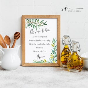 Bless Us, Grace Before Meals, Catholic Kitchen Prayer (digital Download ...