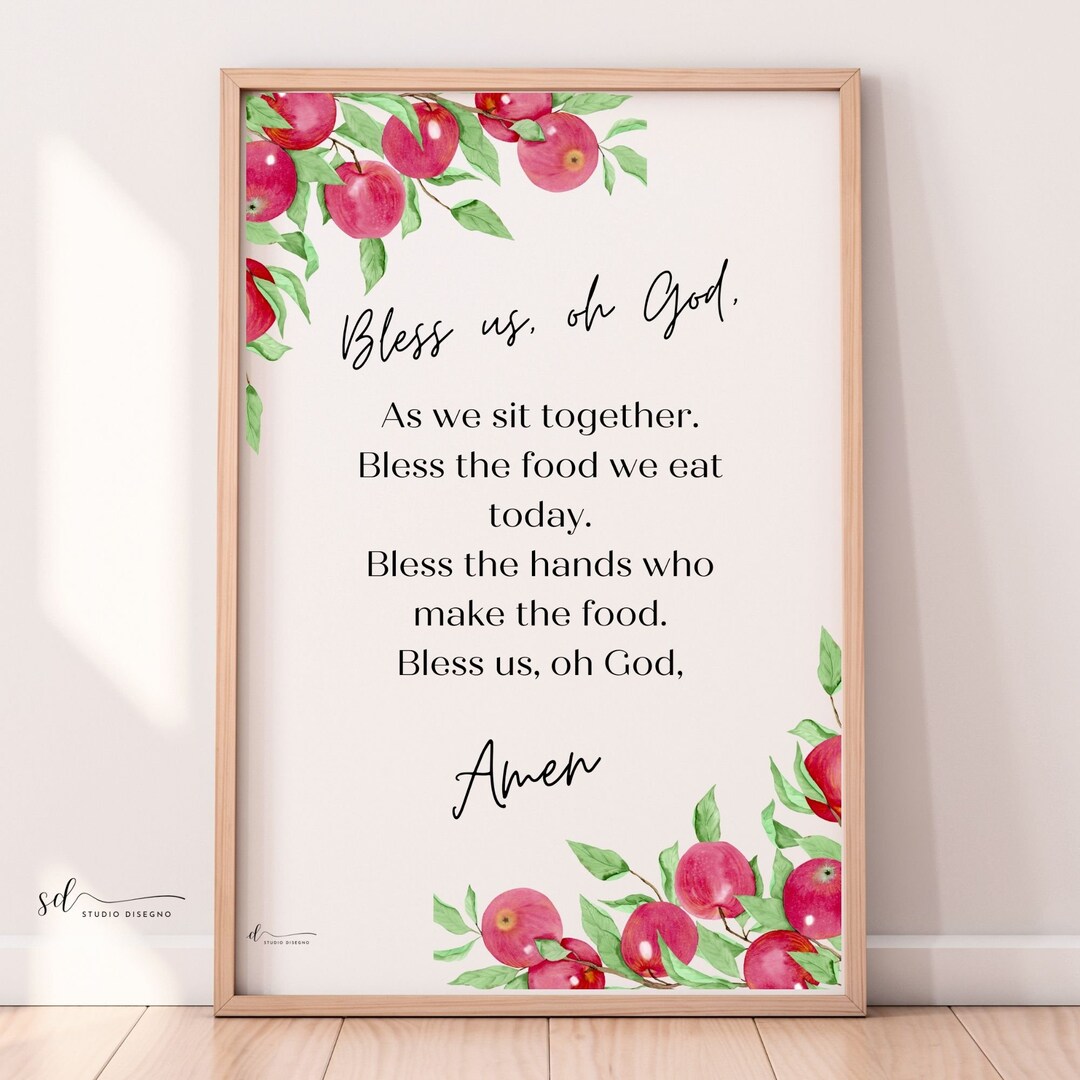 Bless Us, Oh God - Grace Before Meals, Prayer Before Eating, Catholic ...