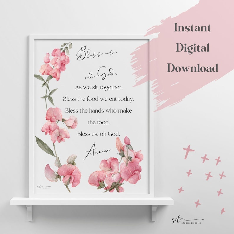 Grace Before Meals, Prayer Before Eating, Catholic Prayer, Digital ...