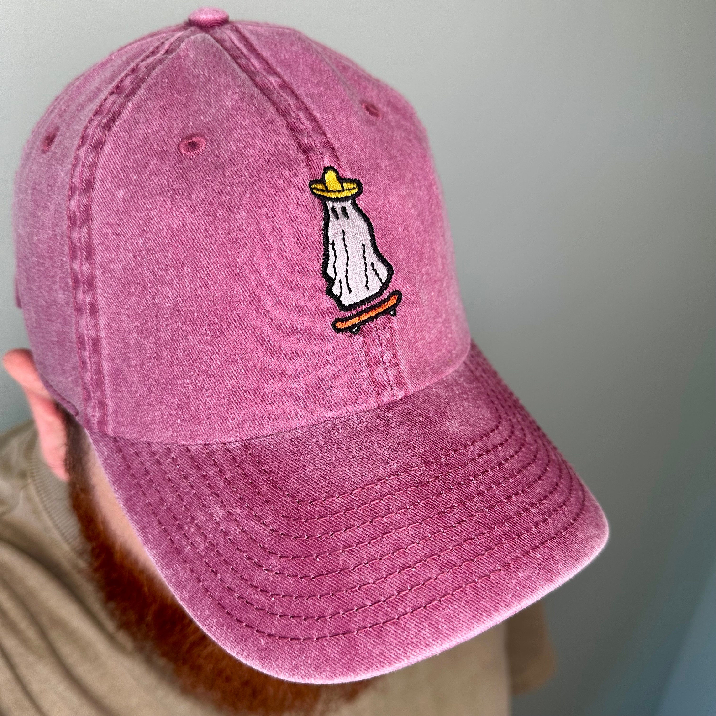 Halloween Ghost Cap Custom Gift Hat Alternative Skater Cap Embroidered ...