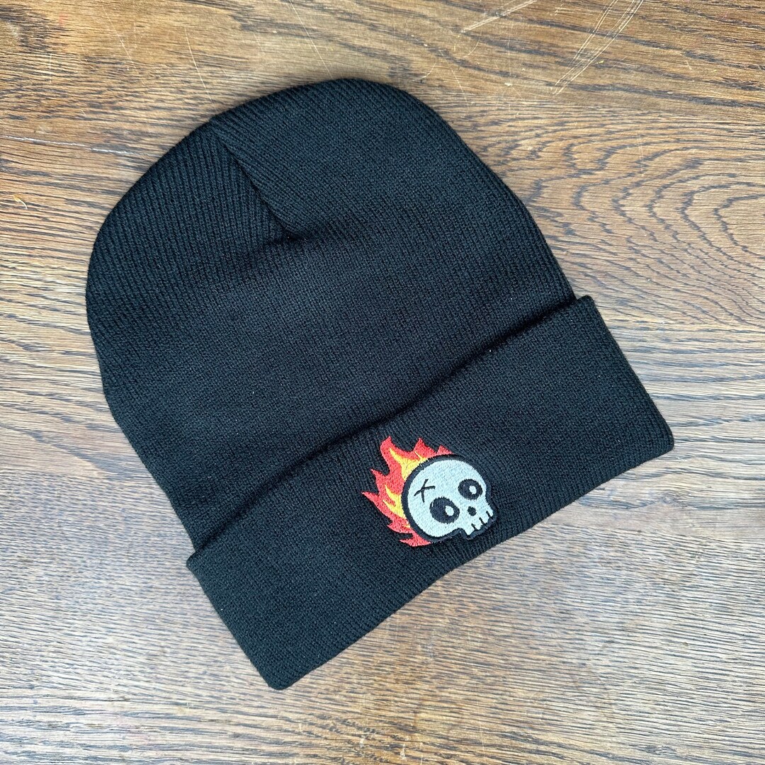 Beanie Skull Hat Valentines Gift Embroidered Skeleton Headwear Spring ...