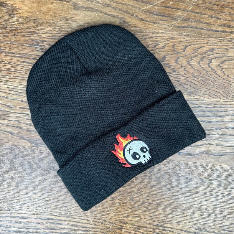Beanie Skull Hat Valentines Gift Embroidered Skeleton Headwear Spring ...