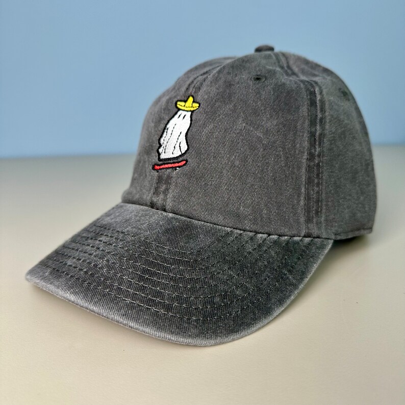 Halloween Ghost Cap Custom Gift Hat Alternative Skater Cap Embroidered ...