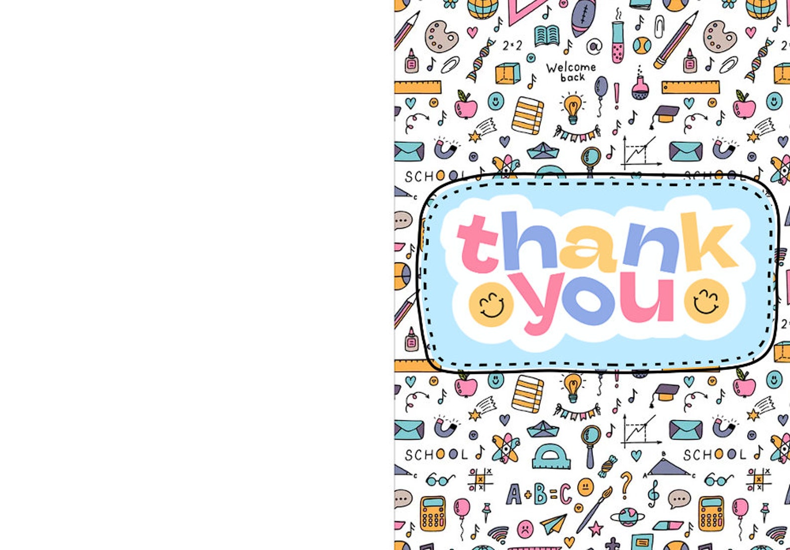 Digital Thank You Card, Printable Thank You, Teacher Appreciation Card ...