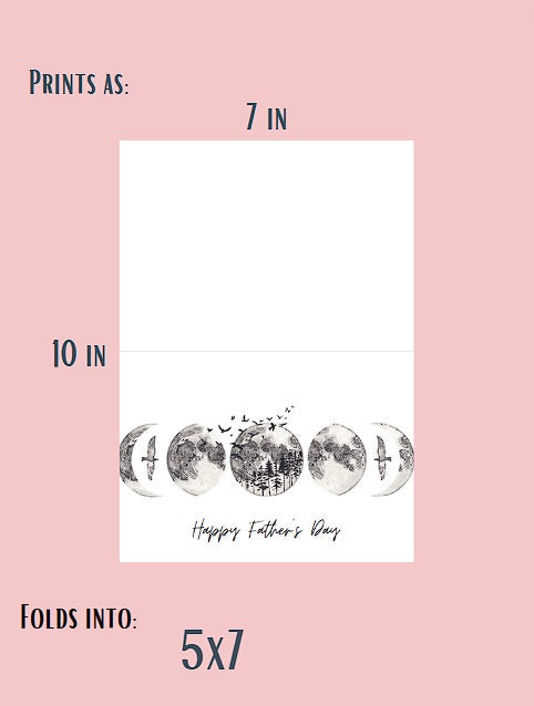 Digital Father's Day Card, Fathers Day Card, Printable Card, Watercolor ...