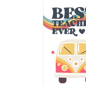 Digital Thank You Card, Printable Thank You, Teacher Appreciation Card ...