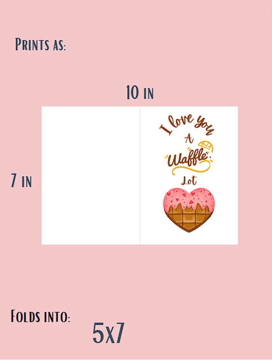 Printable Fold Valentine's Day Card, Printable Card, Printable ...