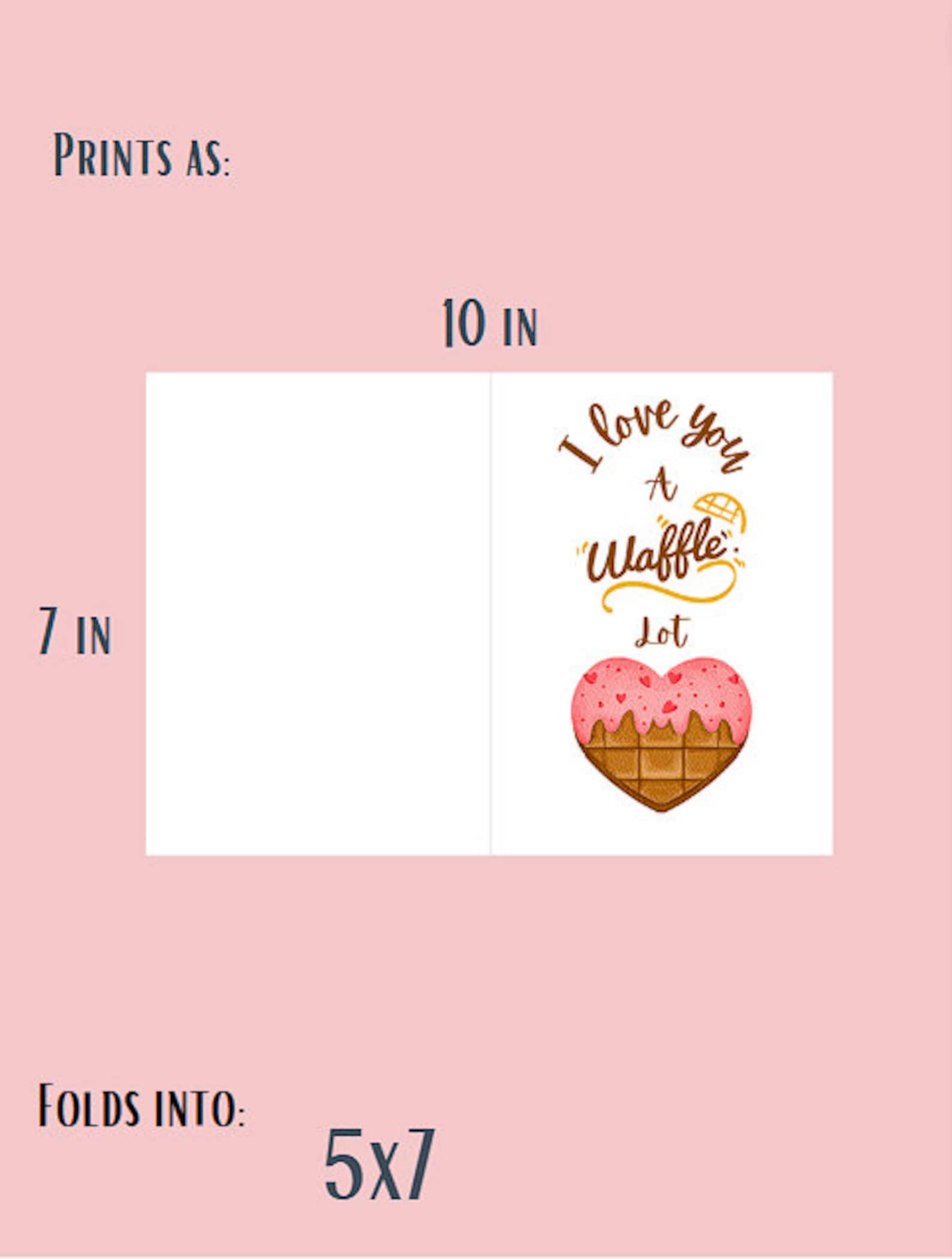 Printable Fold Valentine's Day Card, Printable Card, Printable ...