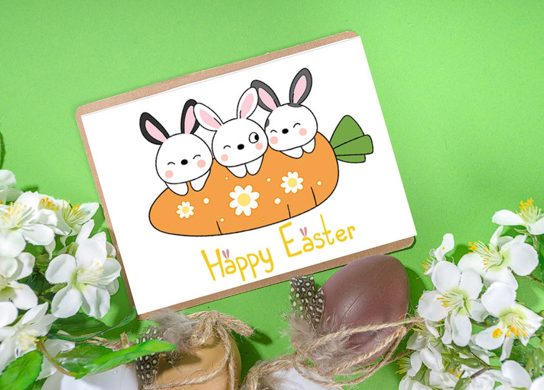 Printable Easter Card, Printable Card, Digital Card, Happy Easter ...