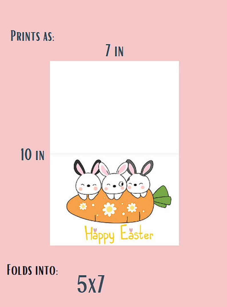 Printable Easter Card, Printable Card, Digital Card, Happy Easter ...