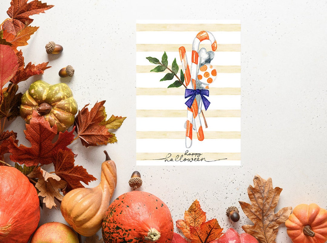 Digital Card, Printable Card, Printable Halloween Card, Digital Card ...