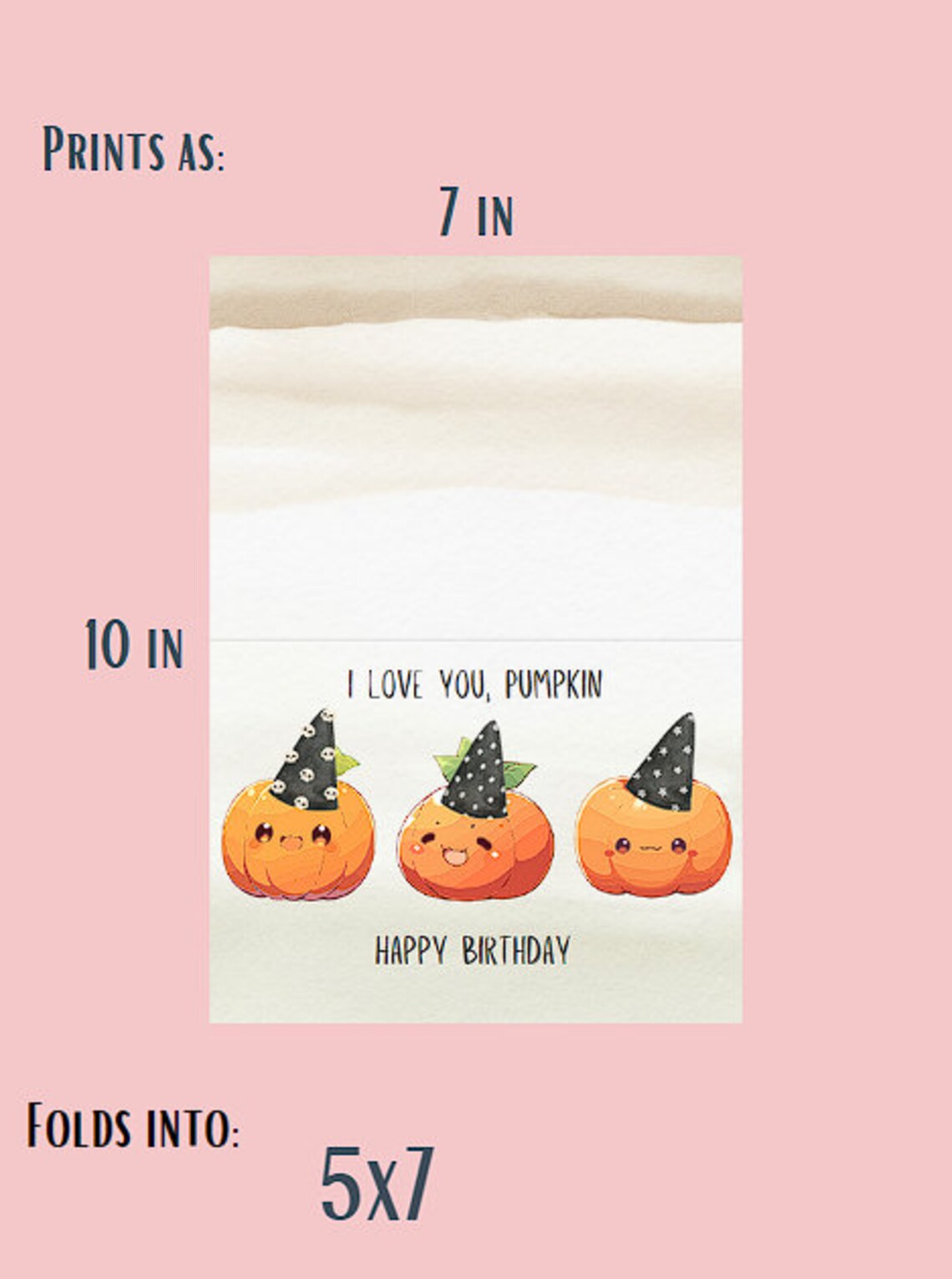 Printable Fall Birthday Card, Pumpkin Card, Printable Card, Printable ...