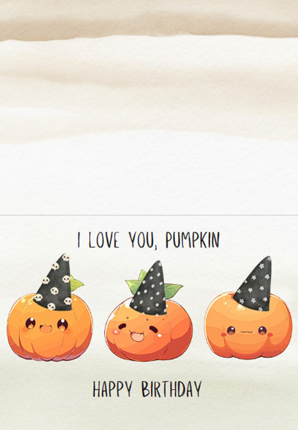 Printable Fall Birthday Card, Pumpkin Card, Printable Card, Printable ...