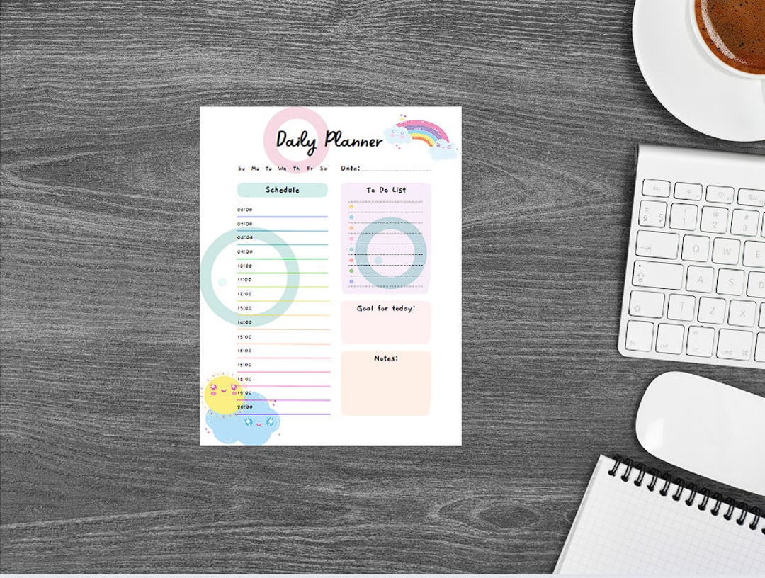 Digital Planner Sheet Printable - Etsy