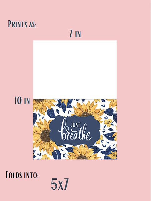 Digital Encouragement Card, Digital Card, Printable Card, Sunflower ...