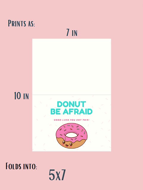 Printable Donut Card, Digital Card,printable Card, Congratulations Card ...