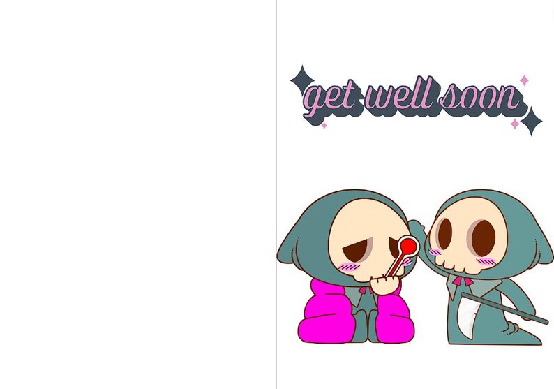 Funny Get Well Soon Card, Grim Reapers, Printable Digital Download - Etsy