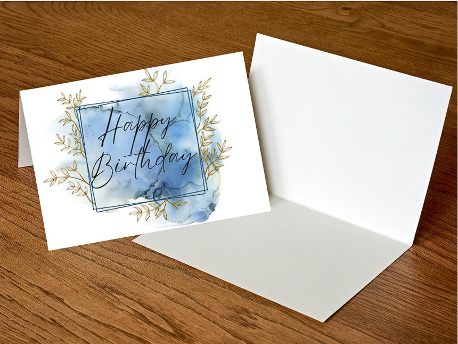 Digital Folded Birthday Card Printable Card Foldable Card - Etsy