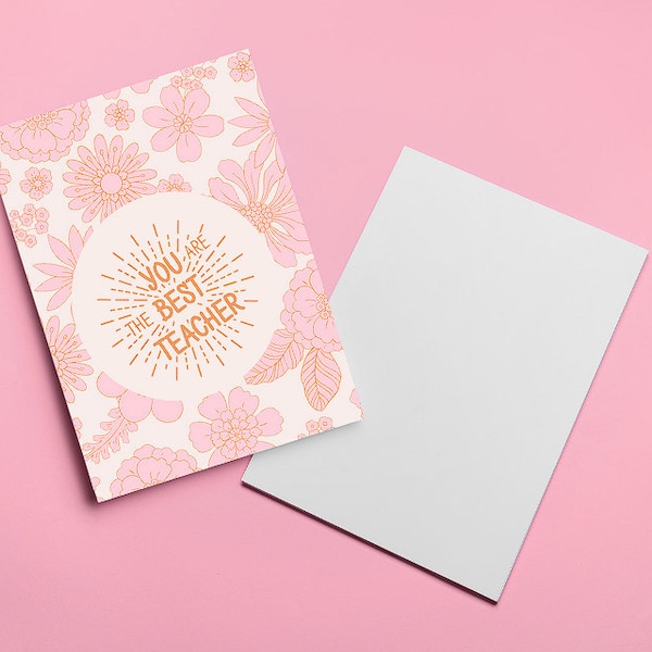 Digital Thank You Card, Printable Thank You, Teacher Appreciation Card ...