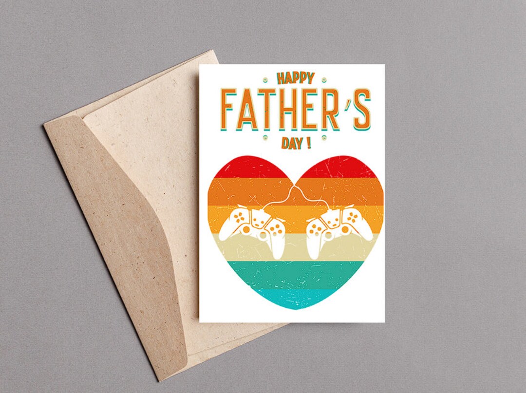 Digital Father's Day Card, Fathers Day Card, Printable Card, Gamer Card ...