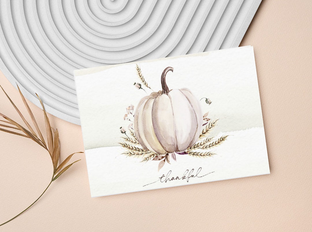 Digital Thanksgiving Card, Printable Thanksgiving Card, Happy ...