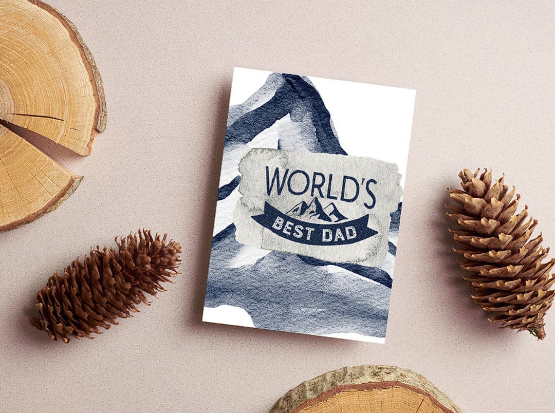 Watercolor Father's Day Card, World's Best Dad (digital Download) - Etsy