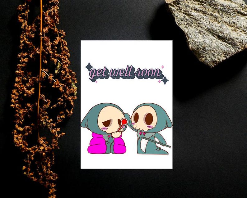 Funny Get Well Soon Card, Grim Reapers, Printable Digital Download - Etsy