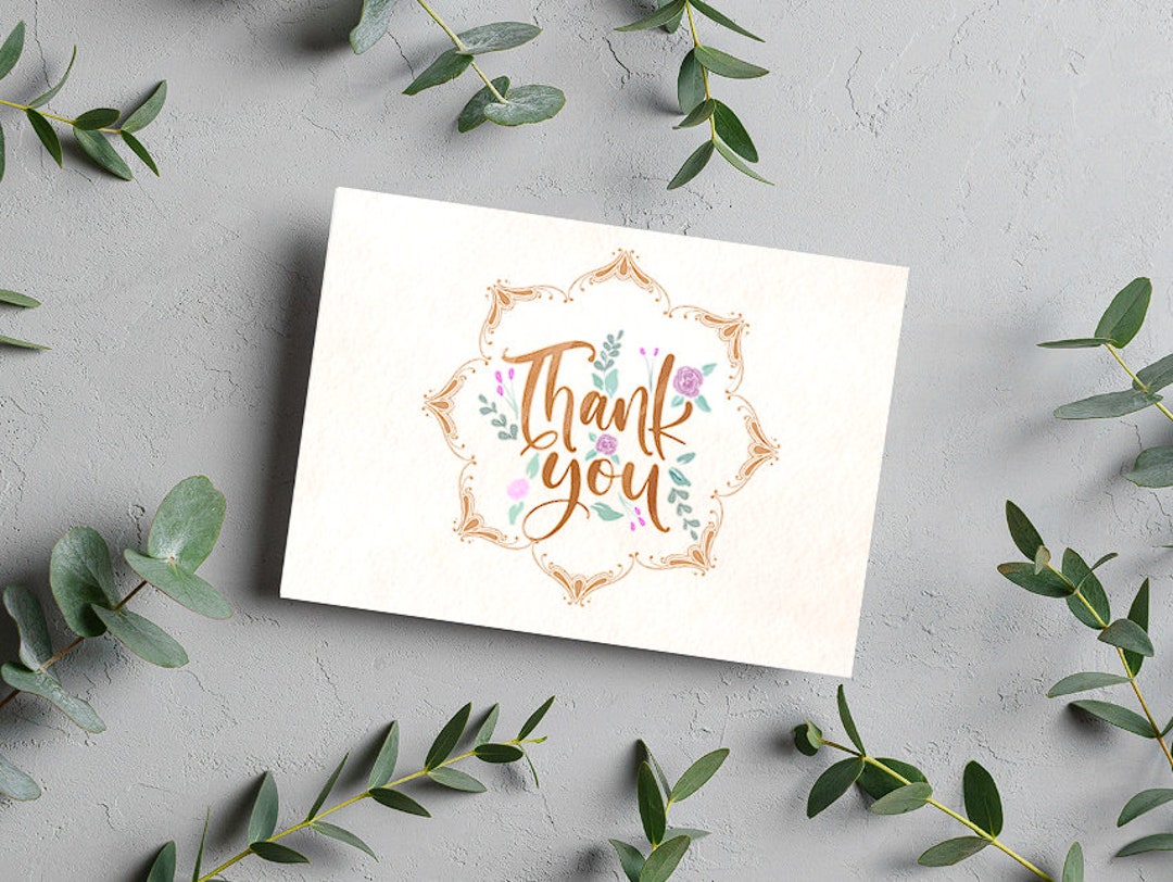 Digital Folded Thank You Card-landscape - Etsy