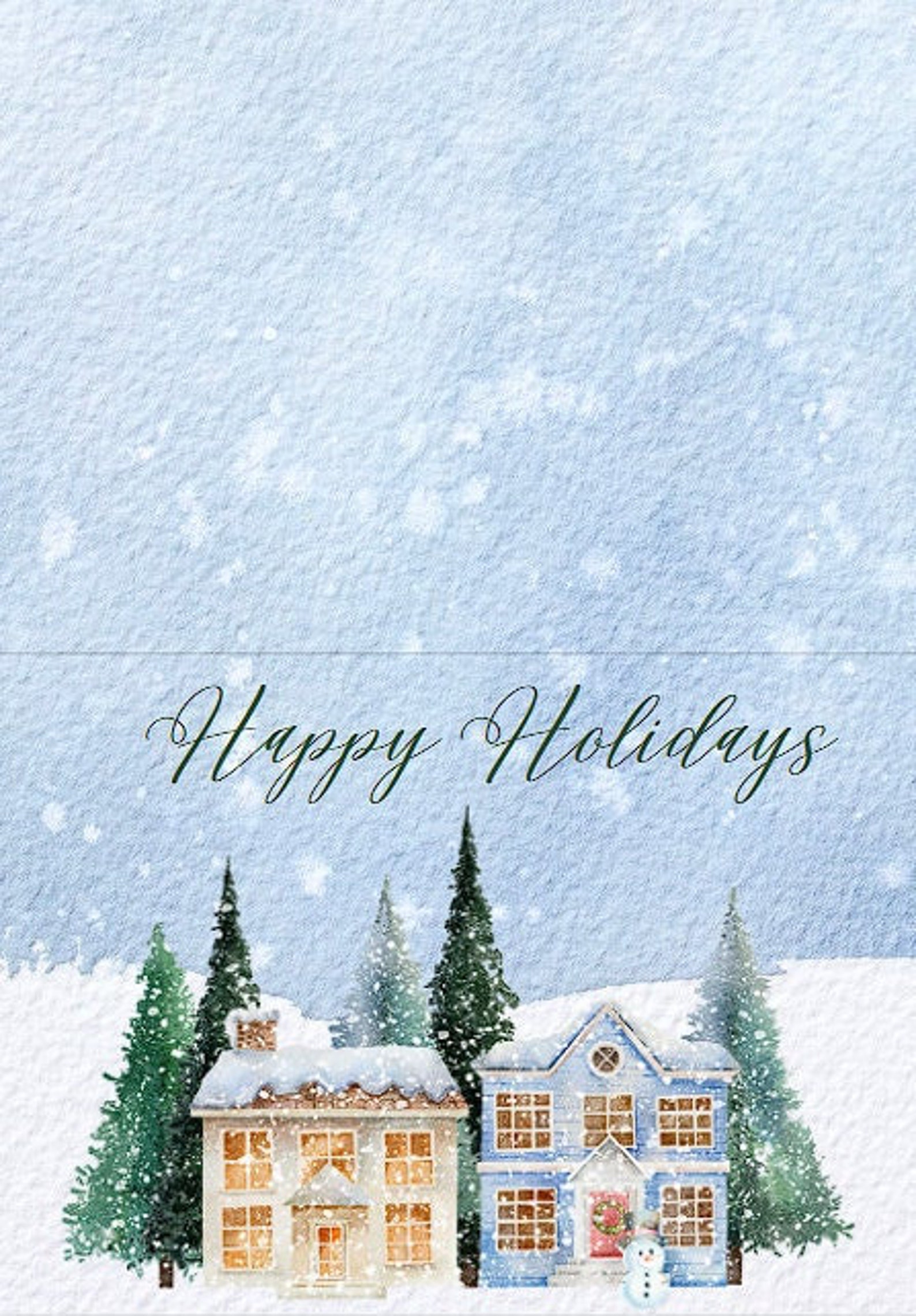 Printable Happy Holidays Card, Digital Card, Digital Download ...