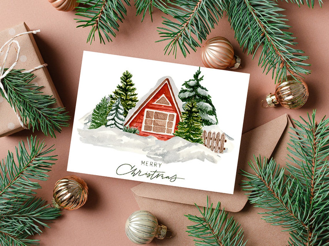 Printable Merry Christmas Card, Digital Card, Digital Download ...