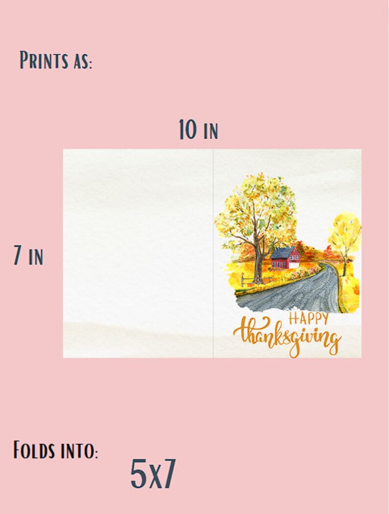 Digital Thanksgiving Card, Printable Thanksgiving Card, Happy ...