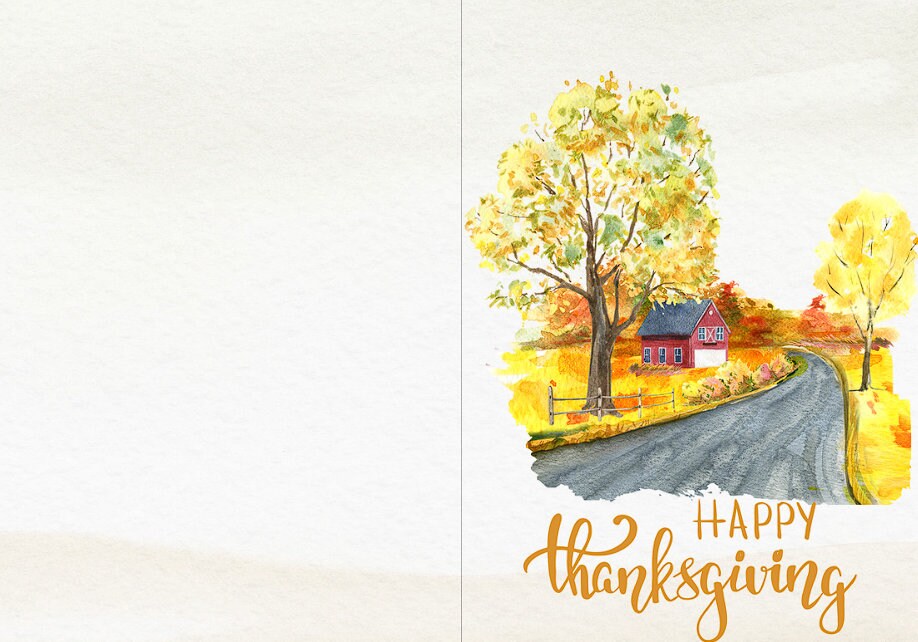 Digital Thanksgiving Card, Printable Thanksgiving Card, Happy ...