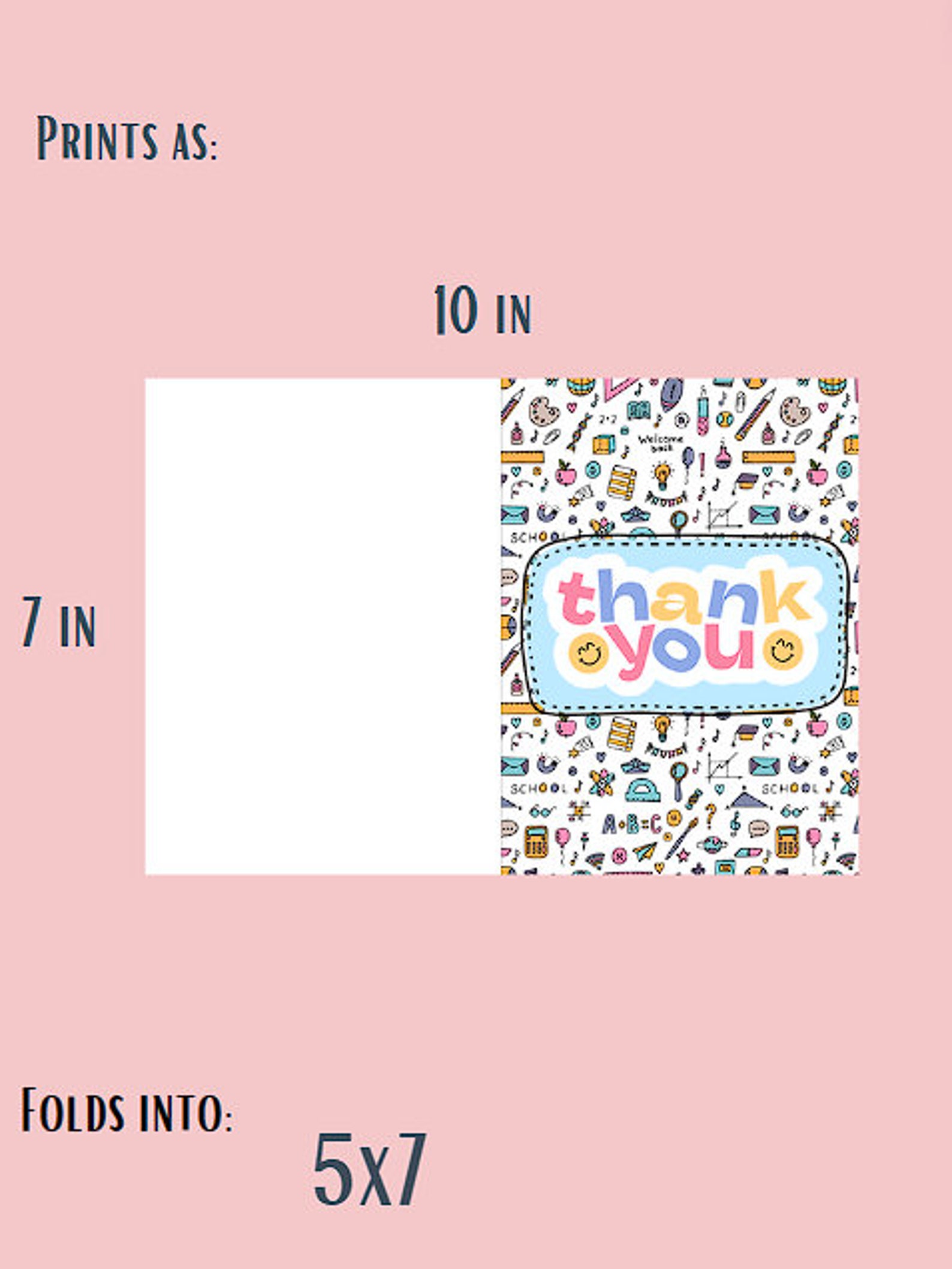 Digital Thank You Card, Printable Thank You, Teacher Appreciation Card ...