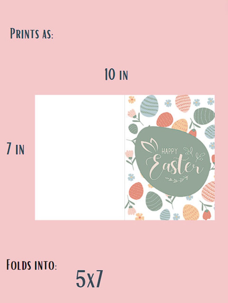 Digital Printable Easter Card, Printable Card, Digital Card, Digital ...