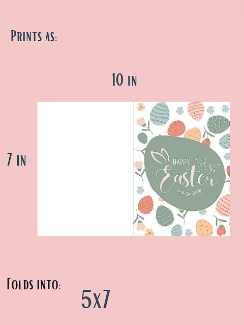 Digital Printable Easter Card, Printable Card, Digital Card, Digital ...