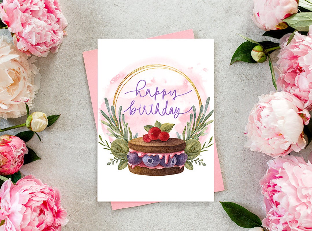 Digital Birthday Card, Printable Birthday Card, Printable Card, Digital ...