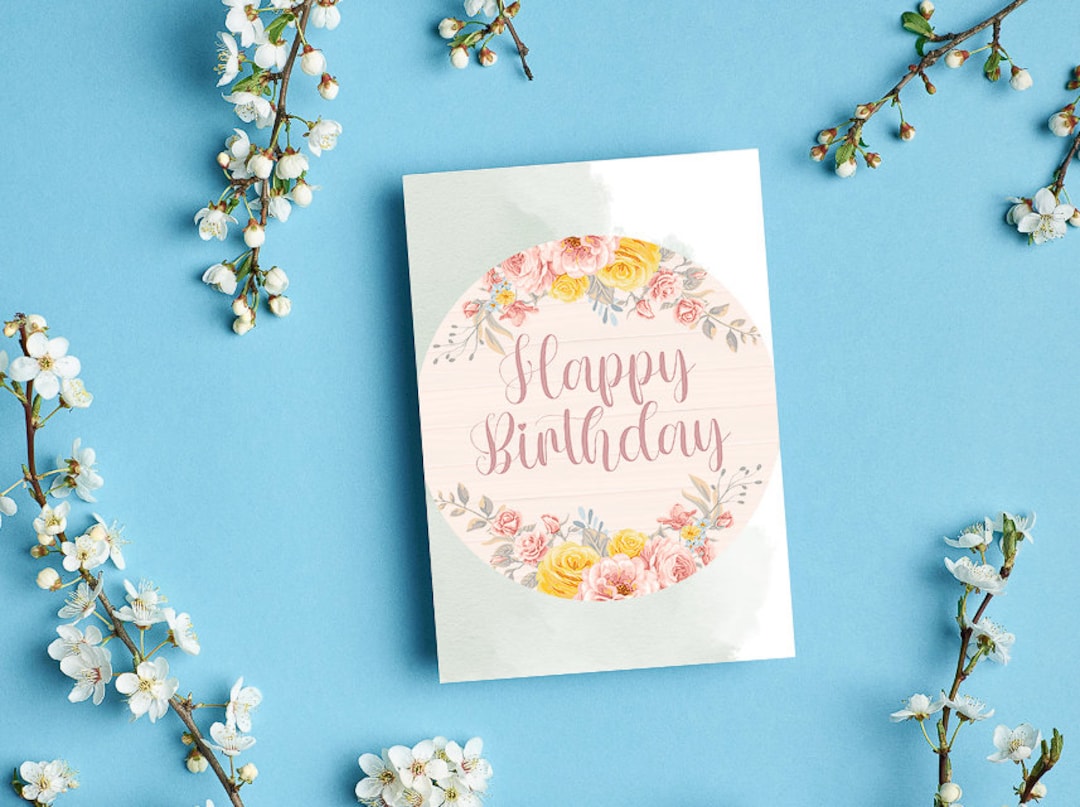 Digital Birthday Card, Printable Birthday Card, Printable Card, Digital ...
