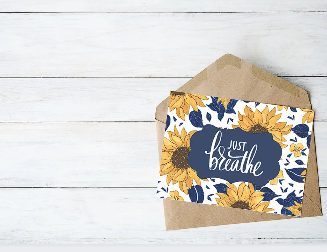 Digital Encouragement Card, Digital Card, Printable Card, Sunflower ...