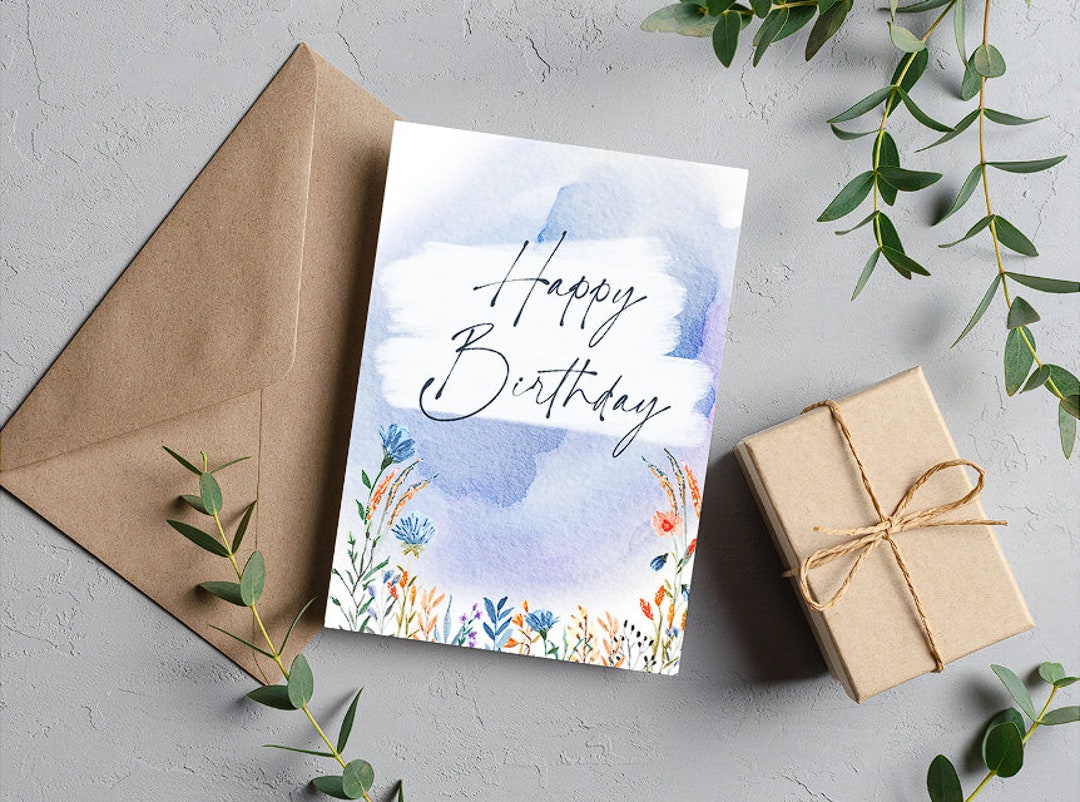 Digital Birthday Card, Printable Birthday Card, Printable Card, Digital ...