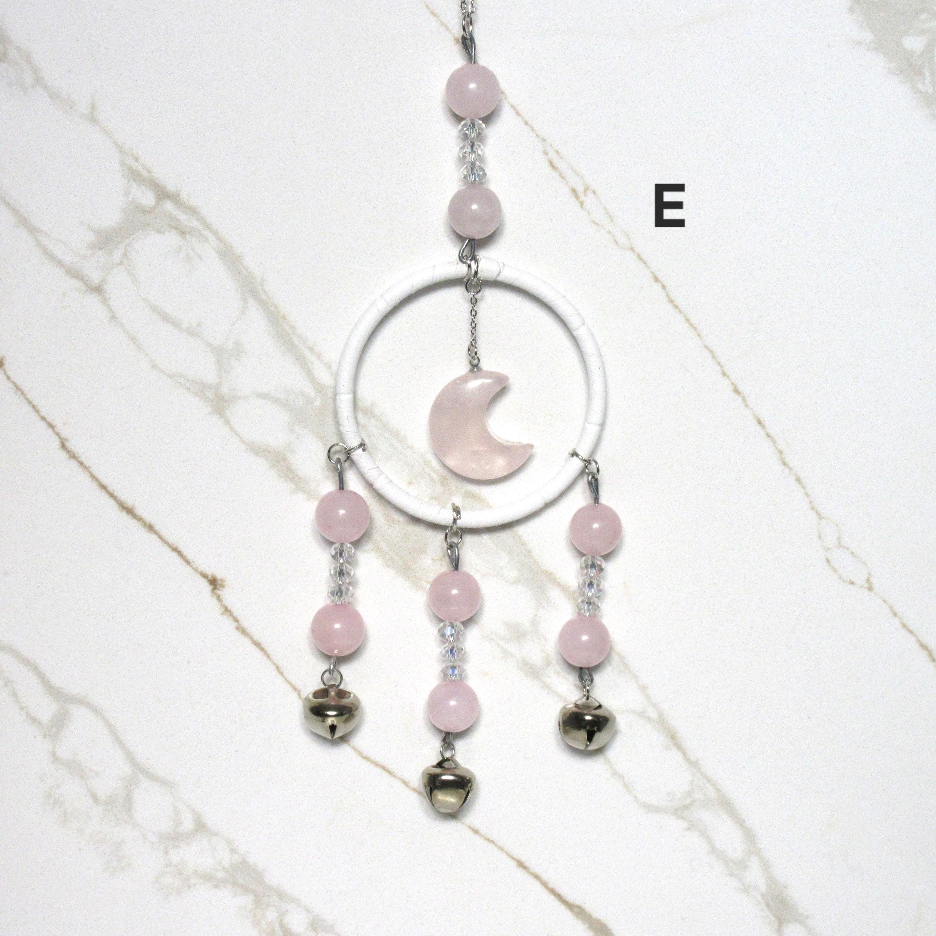 Rear View Mirror Protection Charm for Car, Crystal Witch Bells ...
