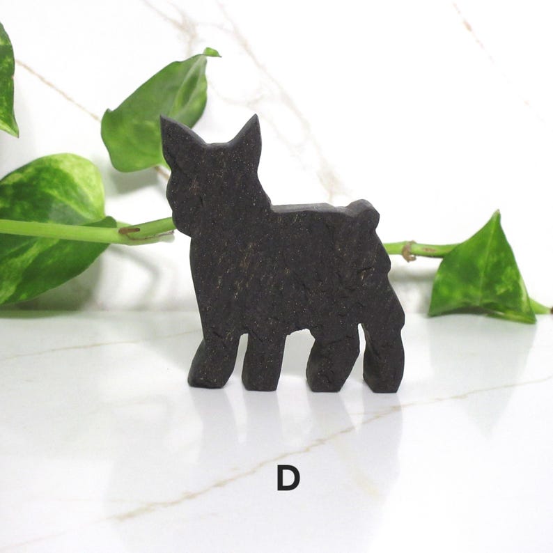 Crystal Dog Carving – Gemstone French Bulldog Figurine, White Agate ...