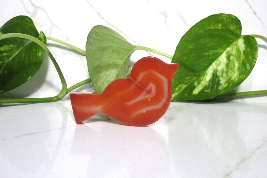 Crystal Bird Carving Carnelian Carved Crystal Bird Red Bird Carved ...