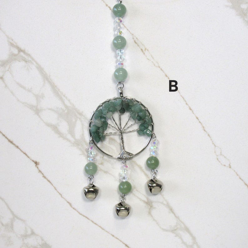 Rear View Mirror Protection Charm for Car, Crystal Witch Bells ...