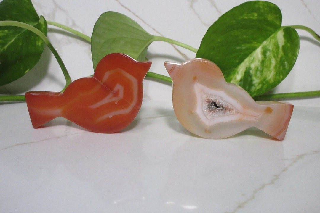 Crystal Bird Carving Carnelian Carved Crystal Bird Red Bird - Etsy