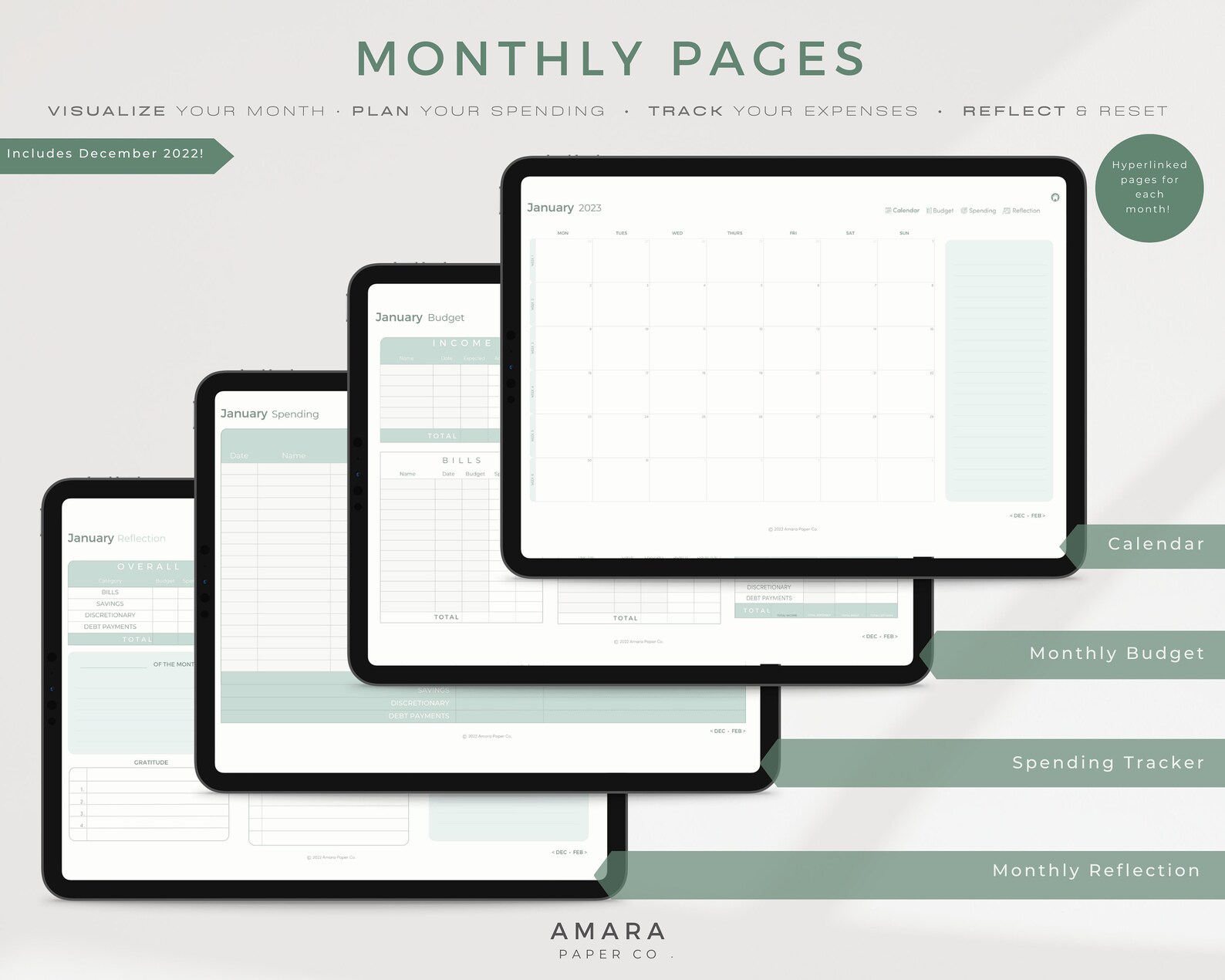 Digital Budget Planner Goodnotes Printable Notability Monthly Budget ...